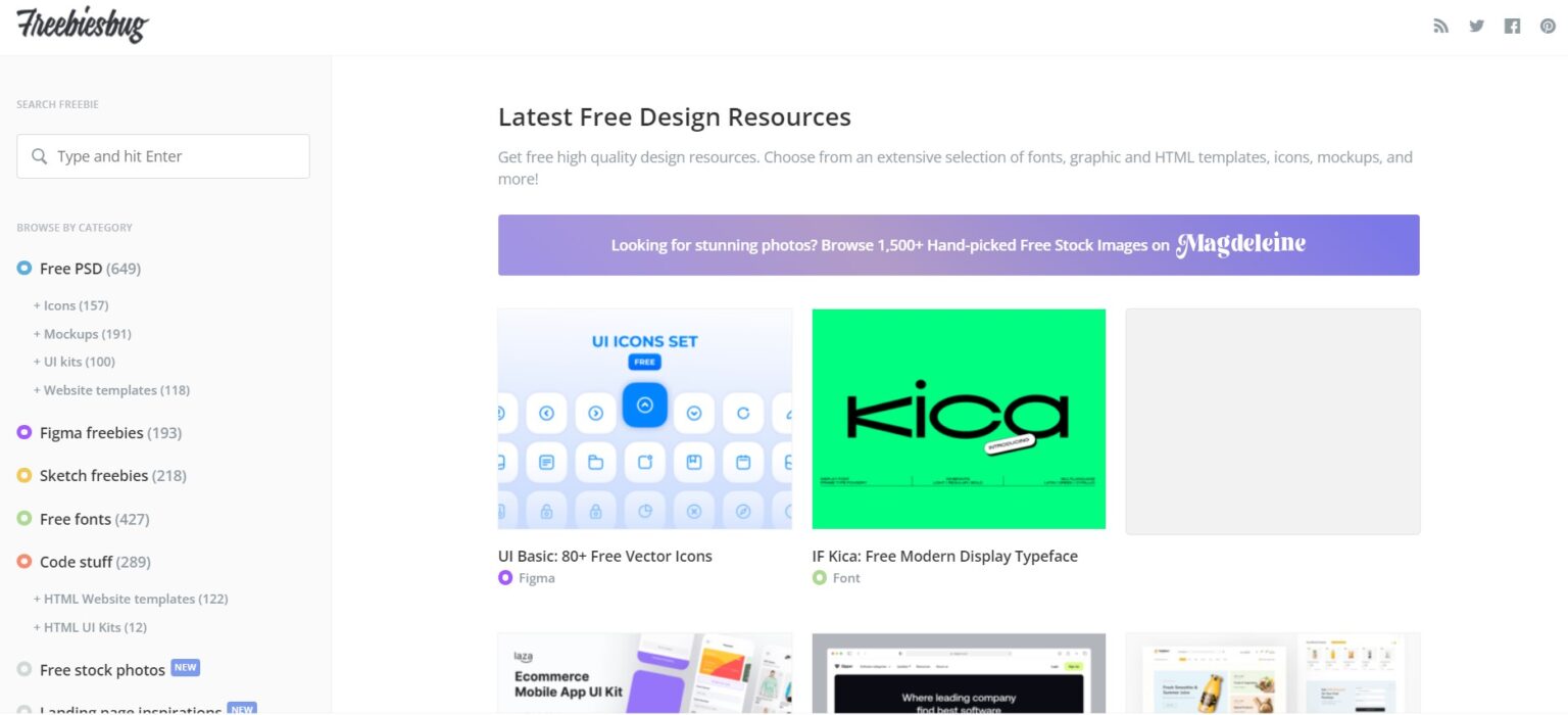 15+ Best Websites to Explore and Download Free Design Resources | Lineicons
