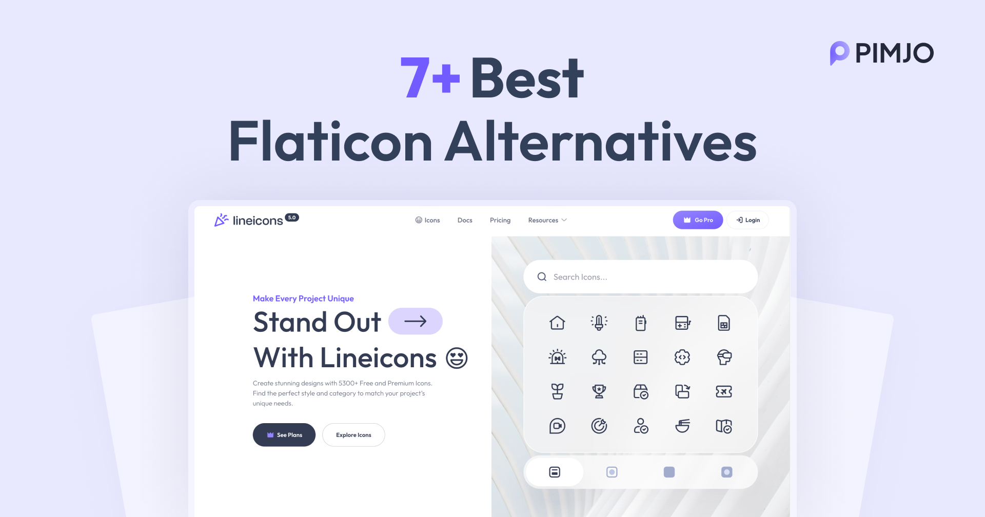 7+ Best Flaticon Alternatives for 2026 | Lineicons